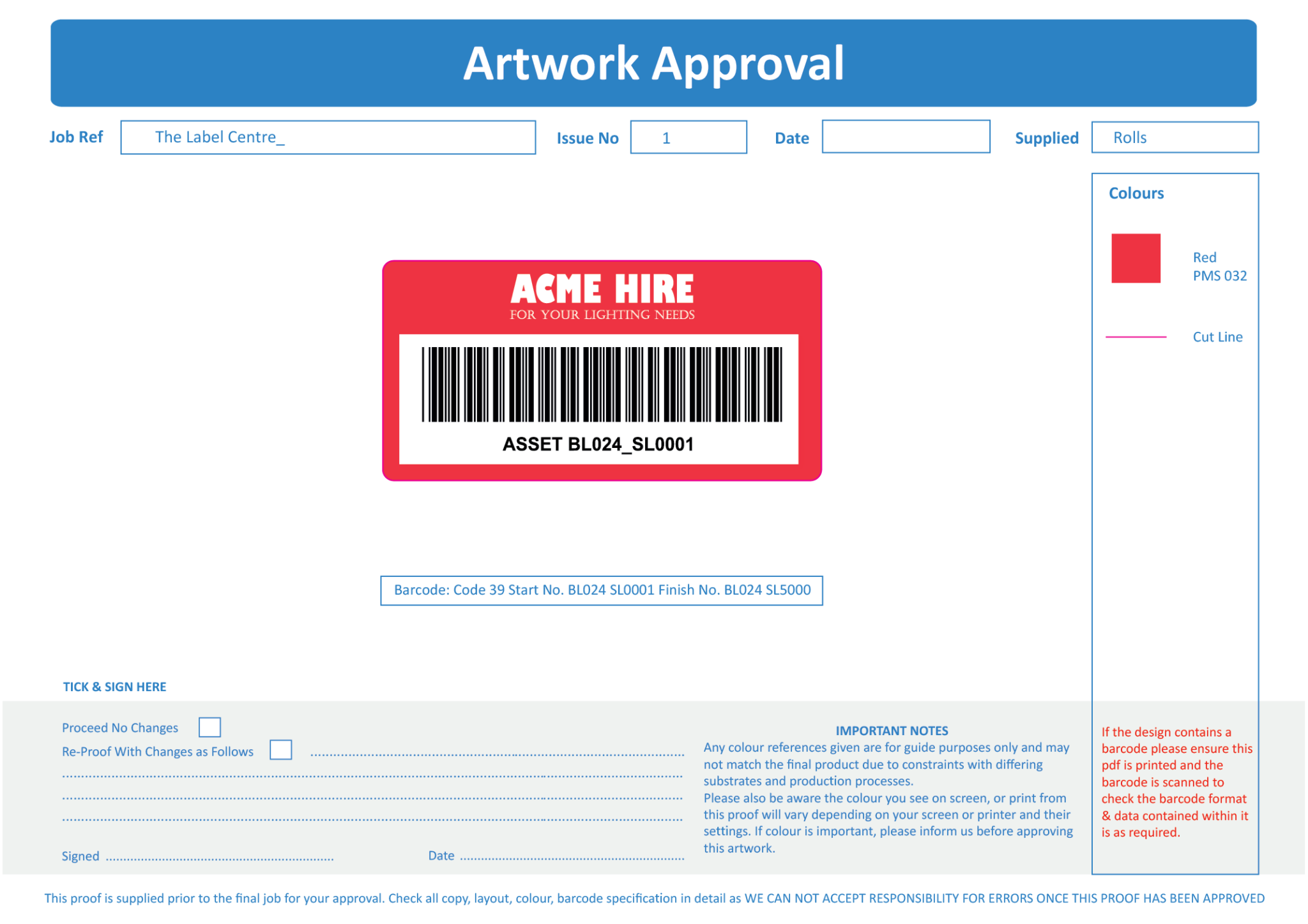 In-house Design - The Label Centre